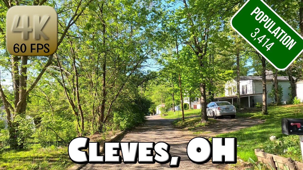 Driving Around Small Town Cleves, OH in 4k Video - YouTube