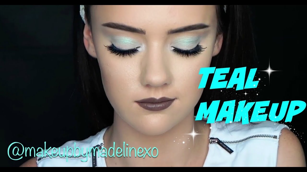 Teal Makeup Tutorial | NYX Mermaid Baked Shadow - YouTube