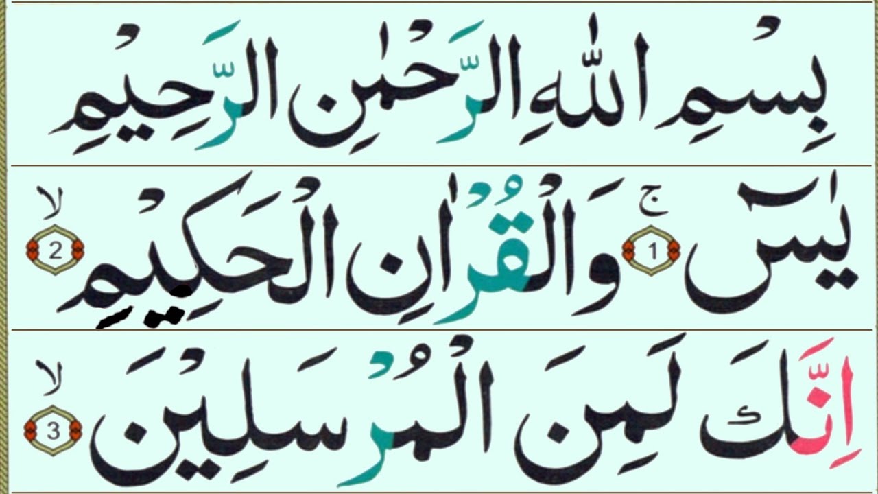 Surah Yasin Yaseen 036 Surah Yaseen Full With Arabic HD Text سورة