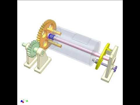 1339 Converting rotation to rotary and linear reciprocating motion 3b - YouTube