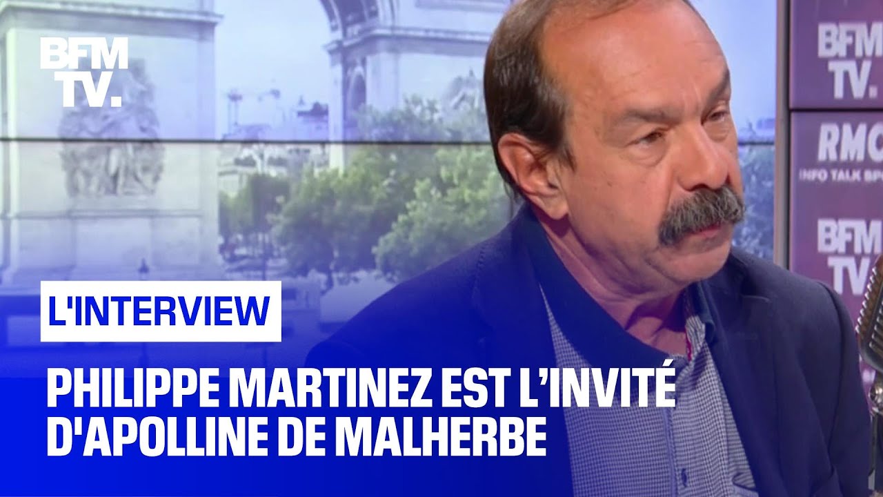 Philippe Martinez face à Apolline de Malherbe en direct - YouTube