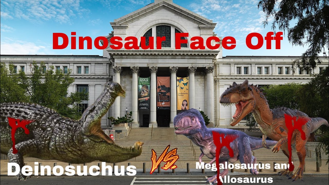 Dinosaur Face Off Deinosuchus vs Allosaurus and Megalosaurus 2025 - YouTube
