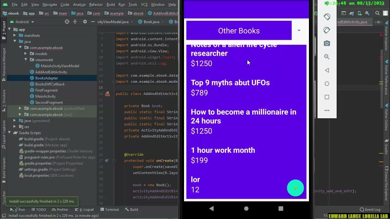 【ANDROID STUDIO】use diffutil for the recycleview update MVVM - YouTube