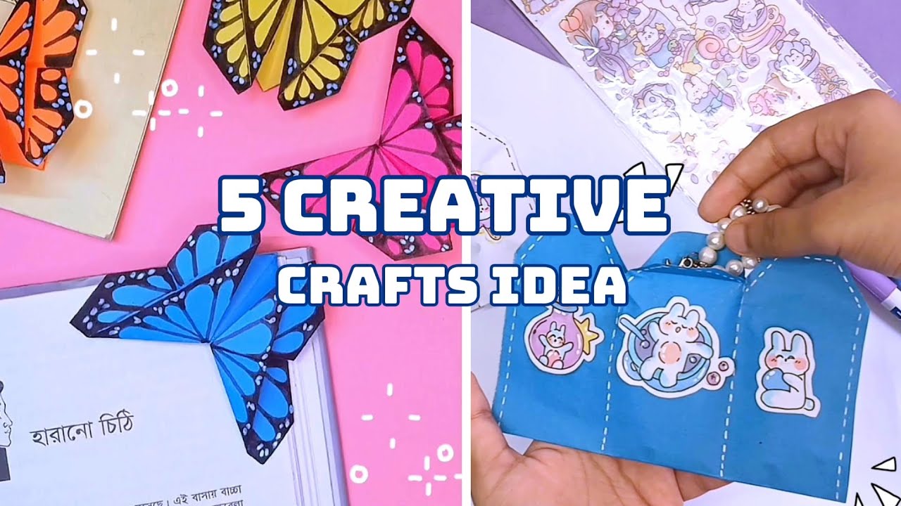 5 Creative Crafts idea and Clay Art 💜💙💚💛 - YouTube