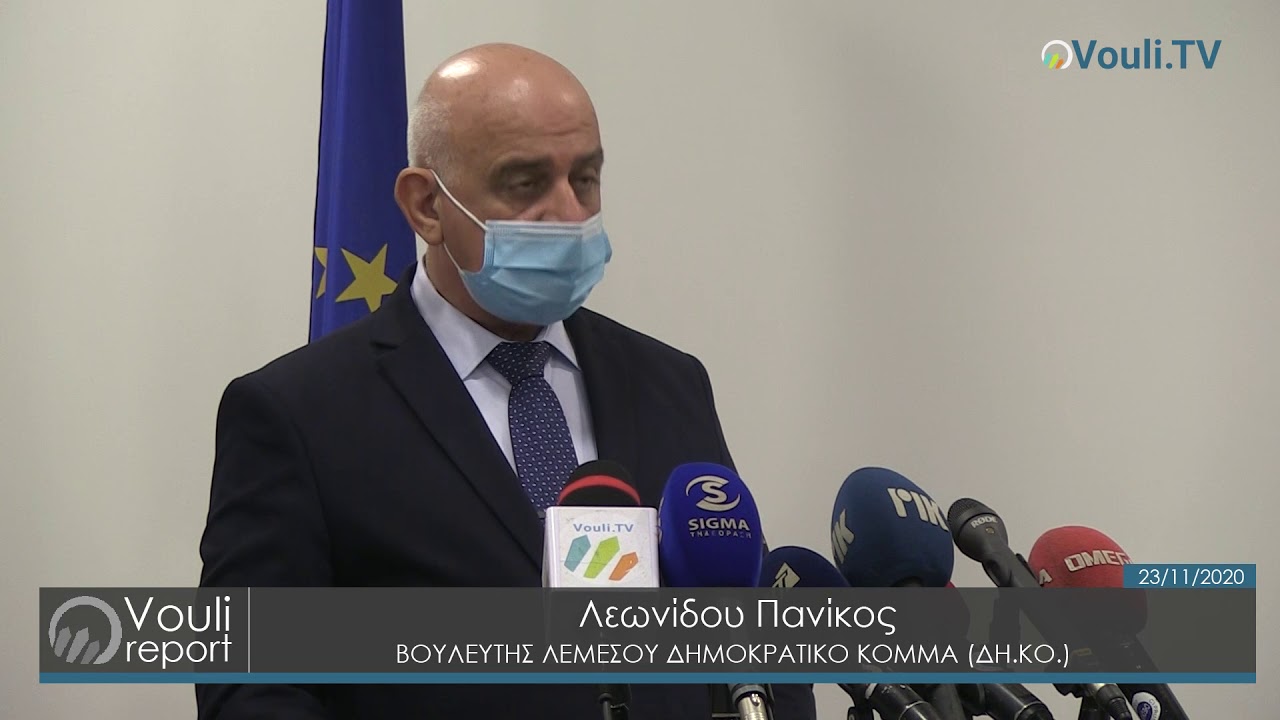 Λεωνίδου Πανίκος για Επιτροπή Οικονομικών | Vouli report - 23/11/2020 ...