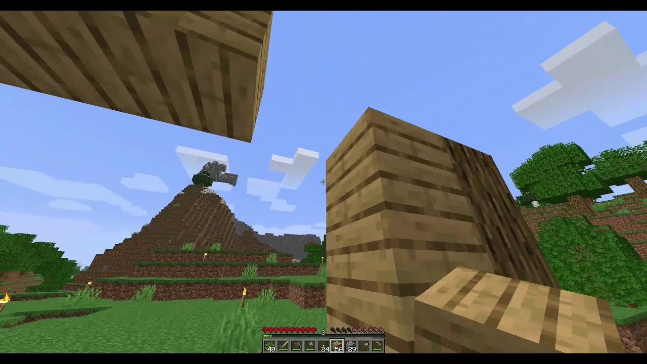 Building my House in Minecraft Hardcore Let's play S1 E3 - YouTube