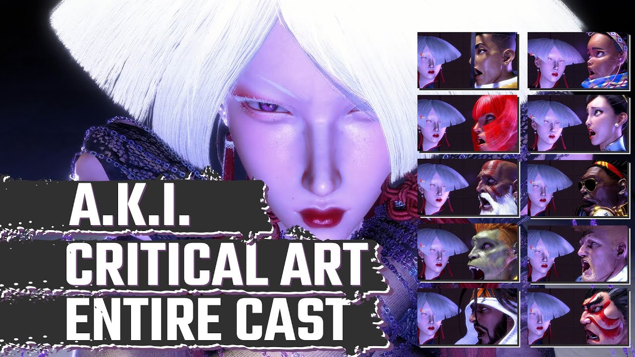 SF6 A.K.I. Critical Art on entire cast. Street Fighter 6 Art - YouTube