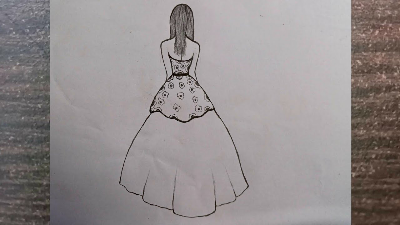 Girl drawing/ How to draw back side girl/How to easy girl backside ...