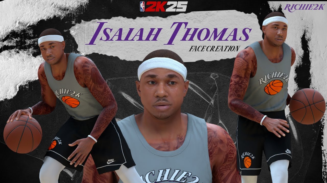 Isaiah Thomas Face Creation NBA 2K25 - YouTube