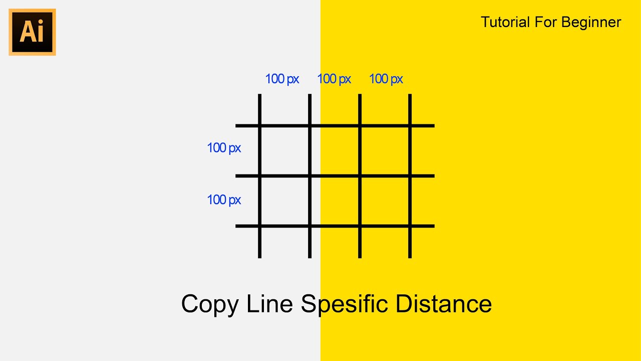 Easy Copy Line With Spesific Distance - Adobe Illustrator Tutorial ...