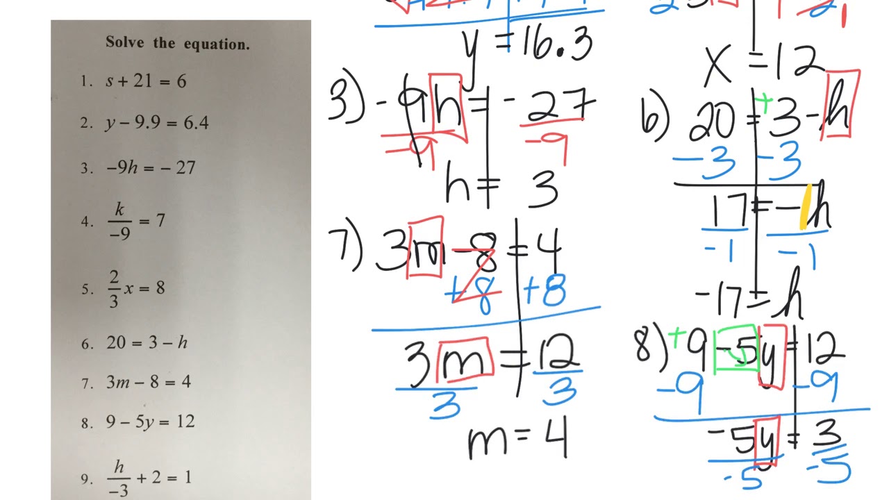 Algebra 1 Ch1 1-1 to 1-3 Practice Test - YouTube