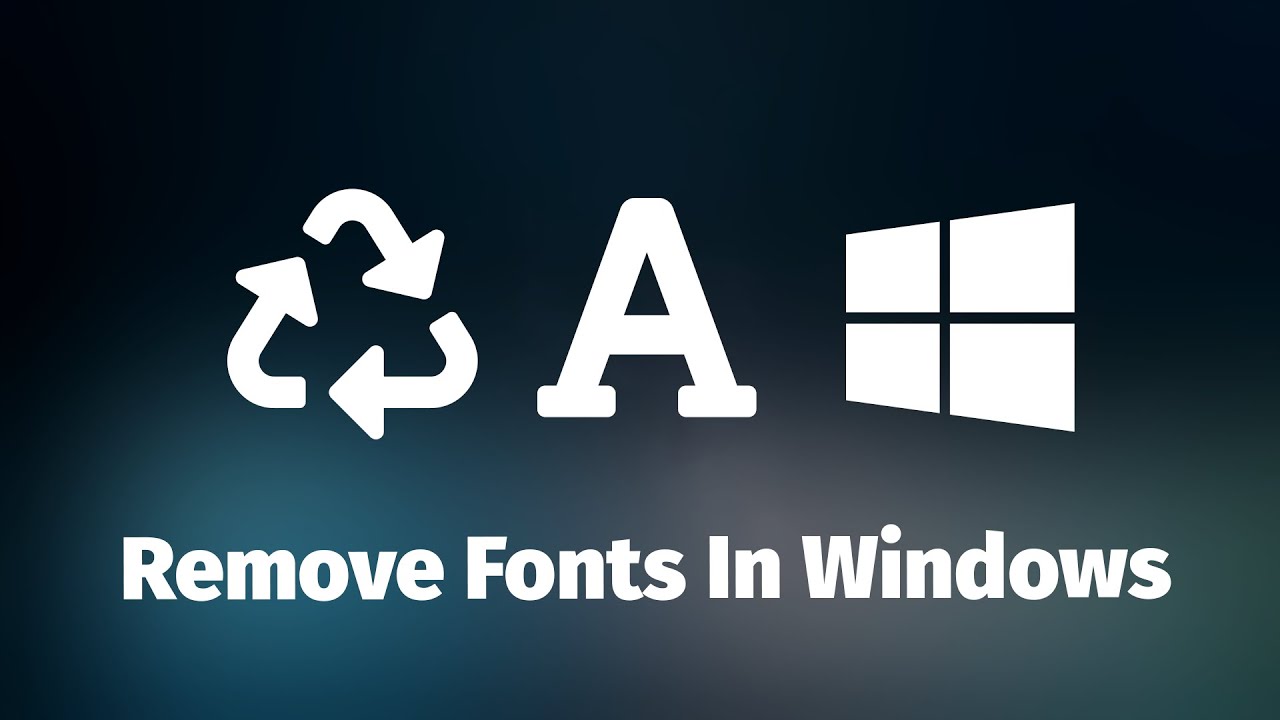 How To Remove Fonts In Windows 10 YouTube How To Remove Fonts In Windows 10 YouTube