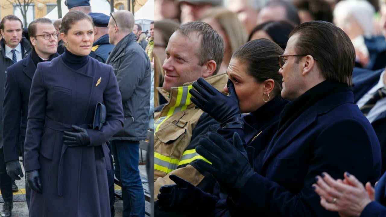 Crown Princess Victoria sheds tears during remembrance concert - YouTube
