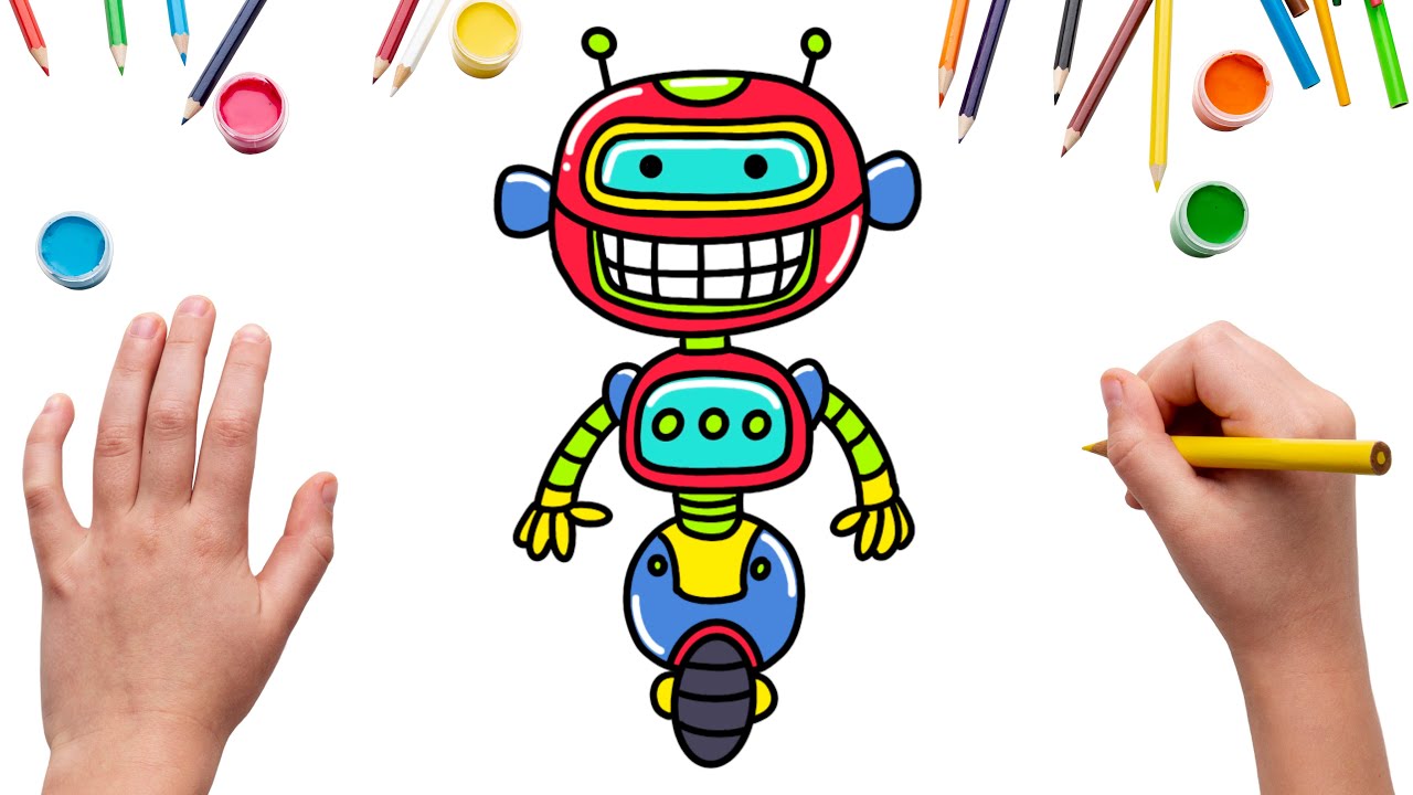 How to Draw a Super Fun & Easy Robot 🤖🚀 | Quick Drawing for Kids! - YouTube