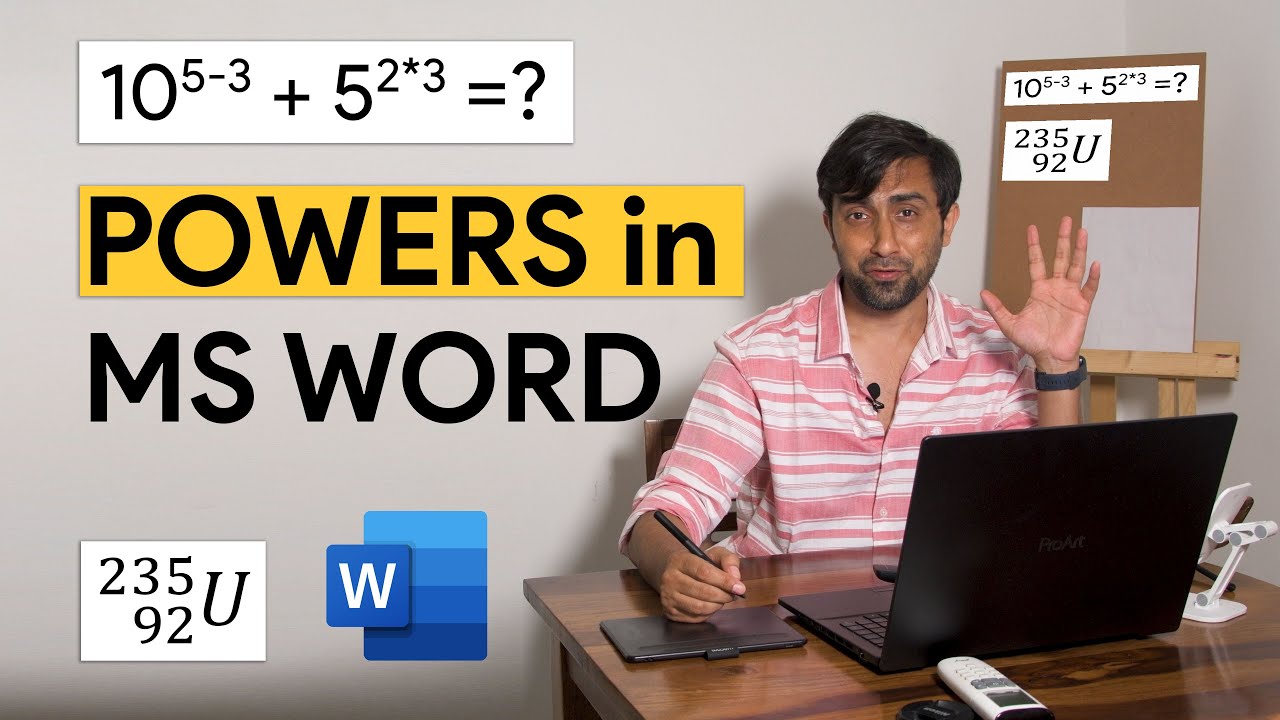 How To Type Powers Or Exponents with Keyboard Shortcut In MS Word