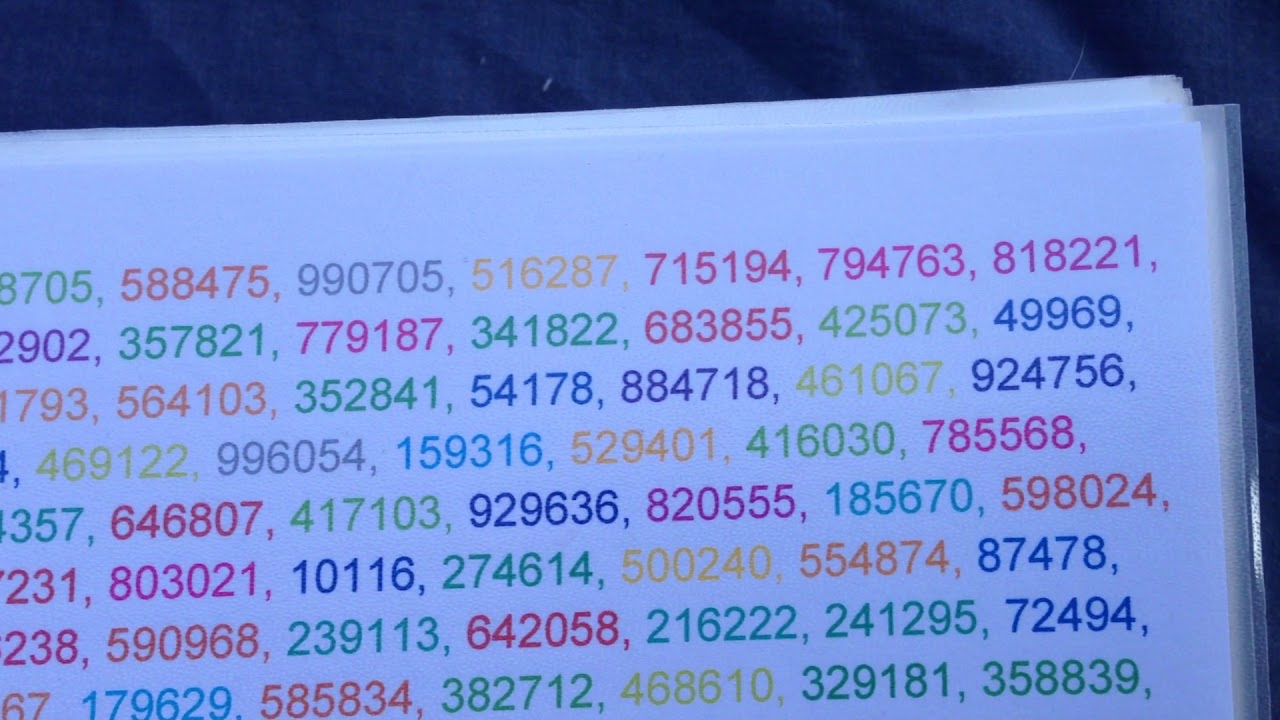 Random Coloured Numbers pages 391-400 - YouTube