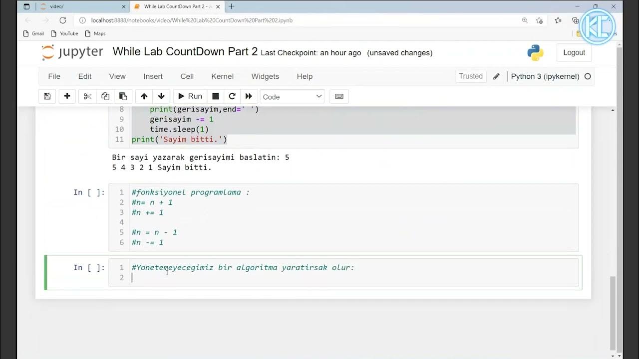 Python Programlamaya Giriş Bölüm 12 Döngüler Part 2 While And If Youtube