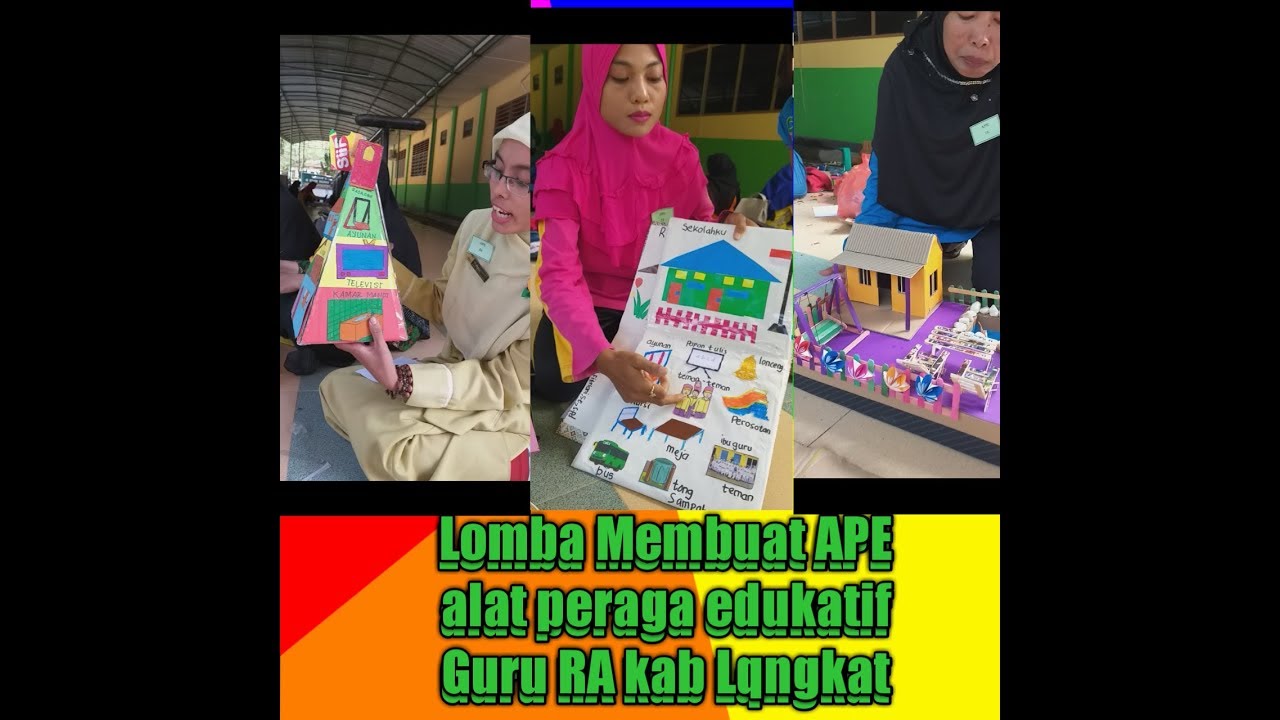 Lomba membuat alat peraga anak RA..kab Langkat - YouTube