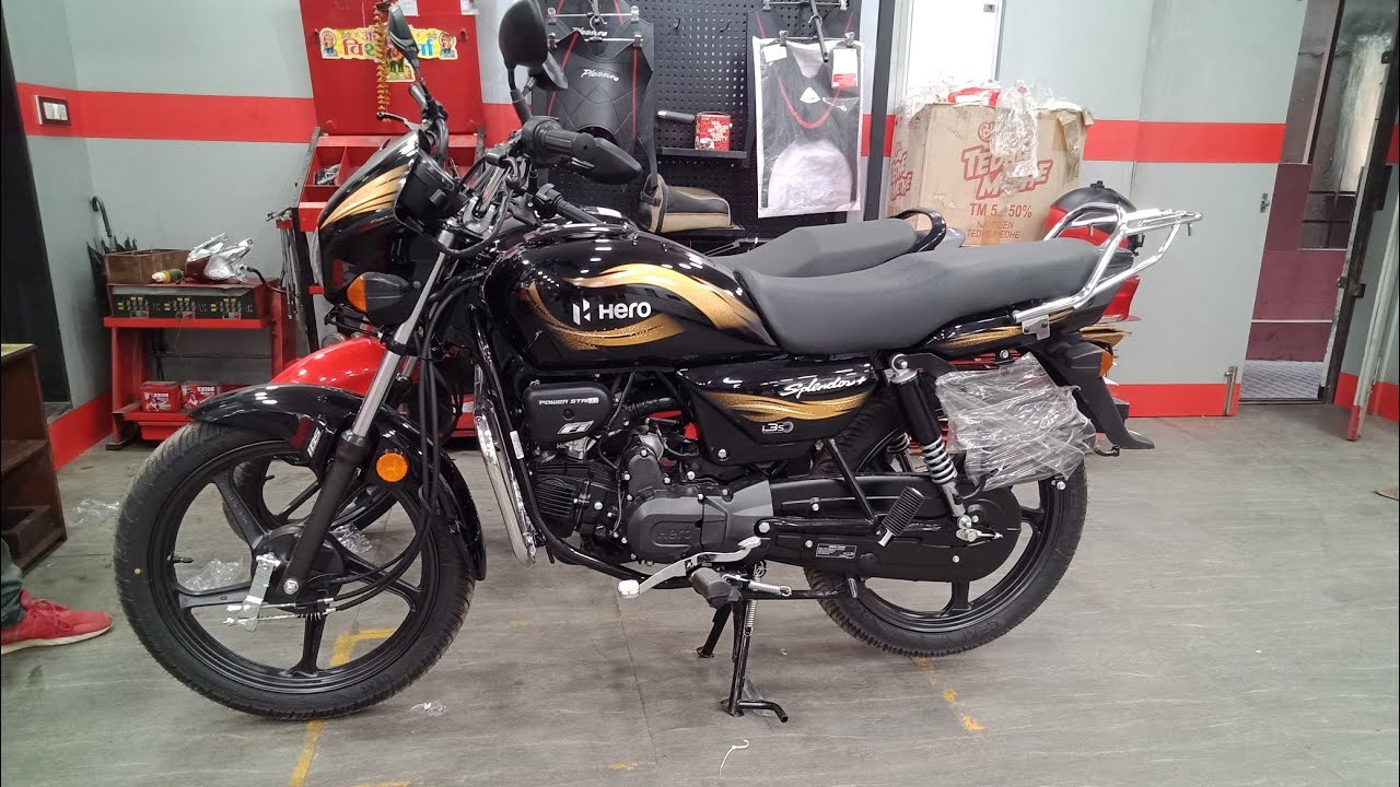 new Hero Splendor Plus golden colour - YouTube