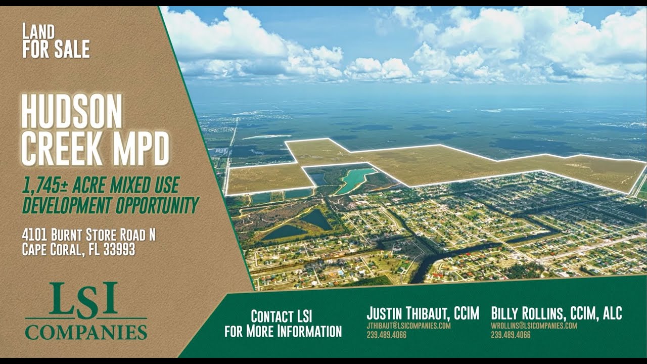 1,745 Acres of Opportunity: Hudson Creek MPD, Cape Coral's Premier Development - YouTube