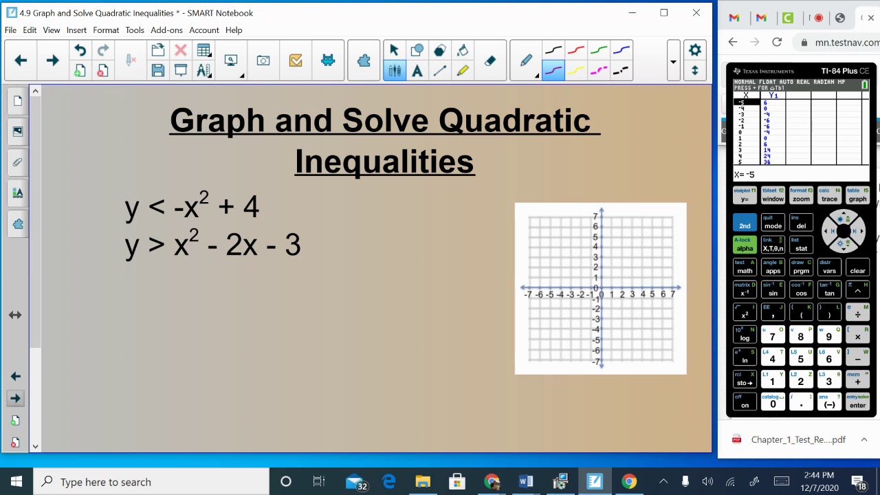 How To Graph Quadratic Inequalities Using Calculator 4 9 YouTube How To Graph Quadratic Inequalities Using Calculator 4 9 YouTube