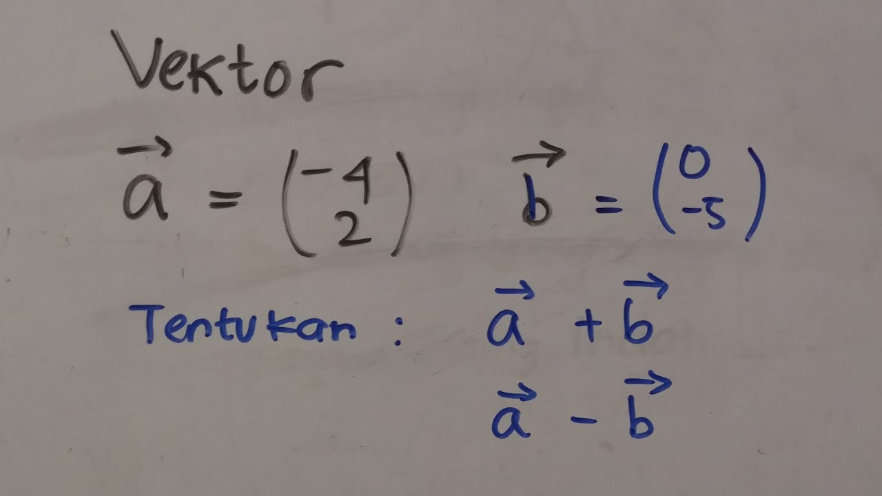 Penjumlahan Dan Pengurangan Vektor Matematika Sma Youtube - Riset