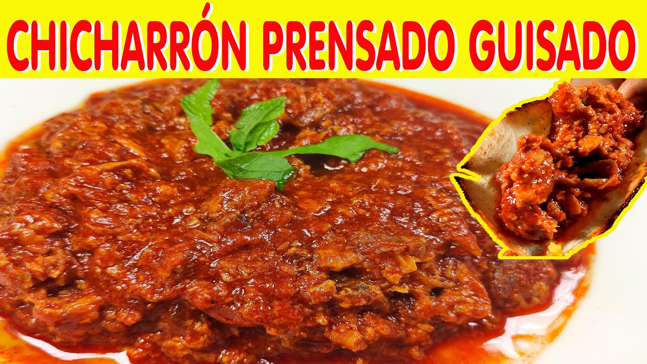 CÓMO HACER CHICHARRÓN PRENSADO EN SALSA ROJA - YouTube