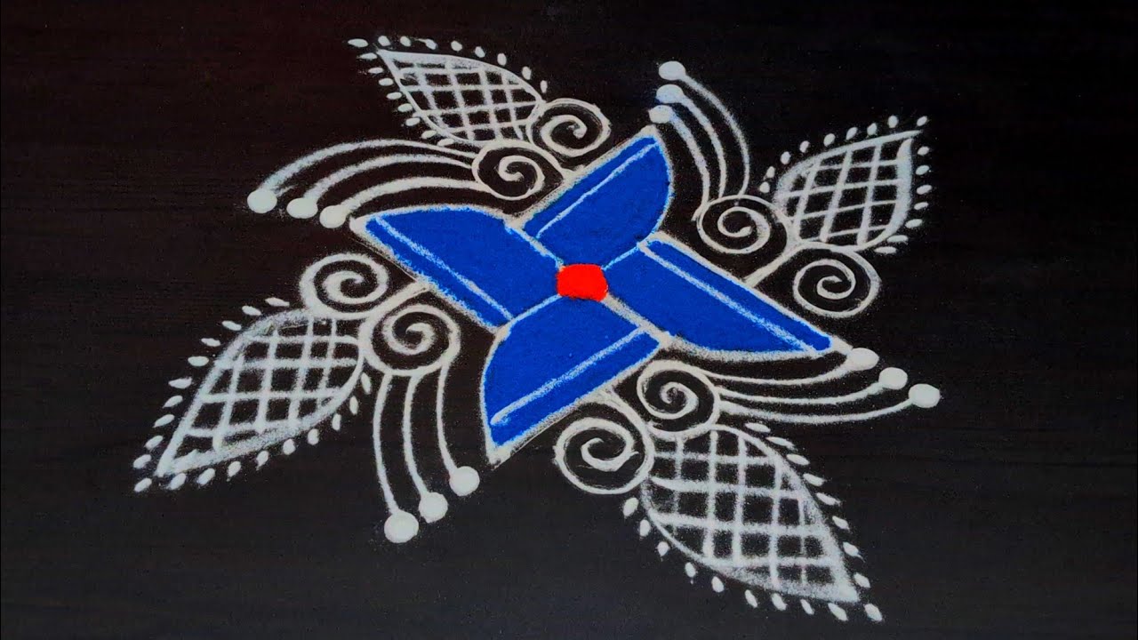 2 Beautiful daily rangoli l Easy rangoli l Sankranthi kolam l muggulu l ...