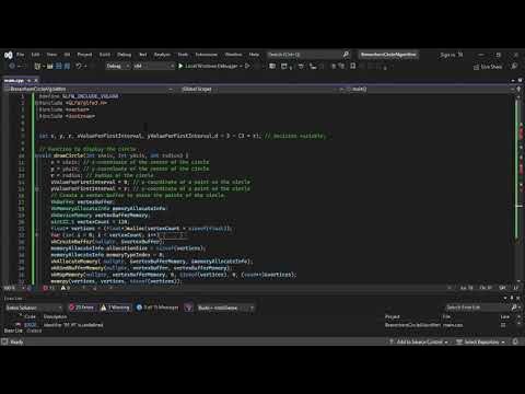 A Program That Draws a Circle Using Bresenham Circle Drawing Algorithm ...