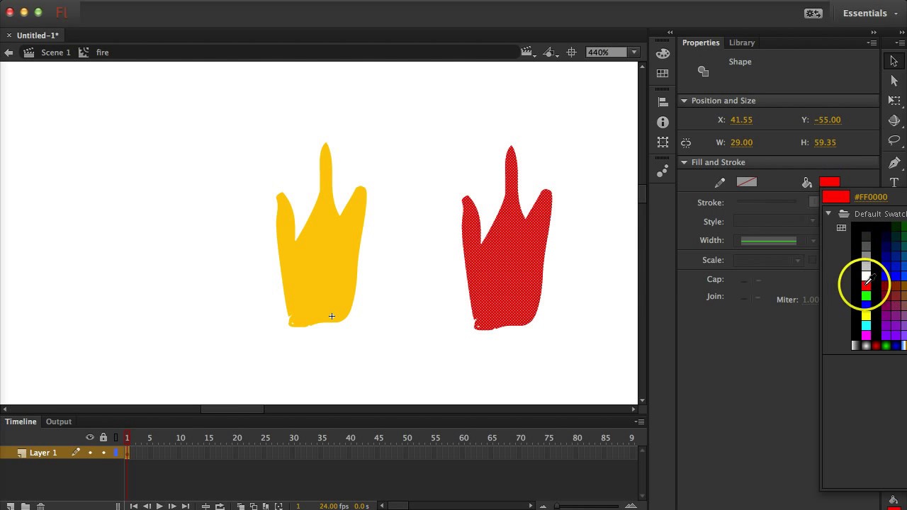 Adobe Flash CC - Making Fire without the Art Deco Tool - YouTube