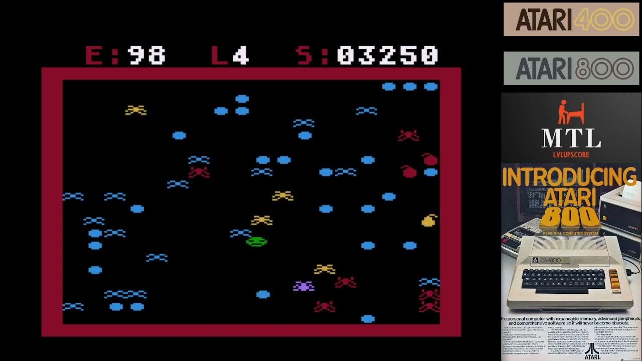 Arachnid (Atari 8-bit Emulated) 4,930 - YouTube