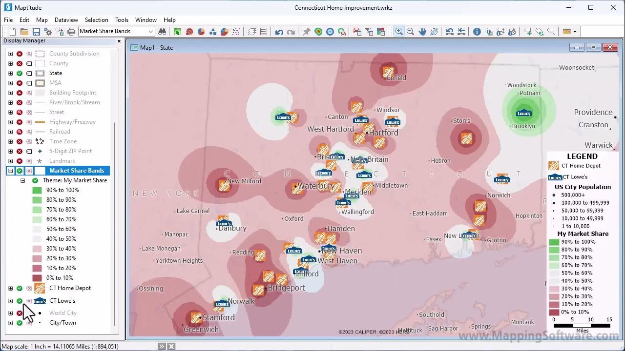 How to perform Retail Trade Area Analysis with GIS mapping software ...