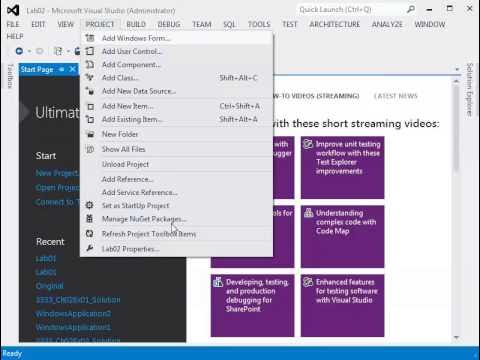 Rename Existing Visual Studio Project - YouTube