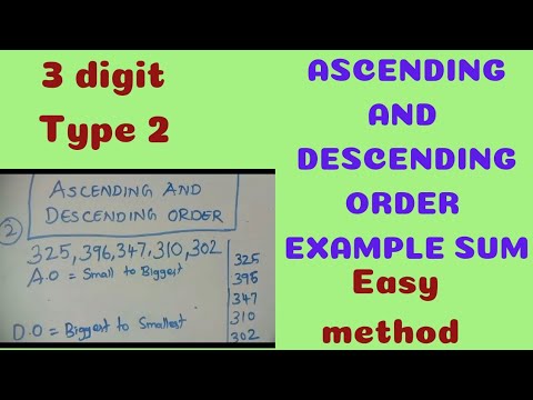 3 digit sum Type 2 - Ascending and Descending order - YouTube