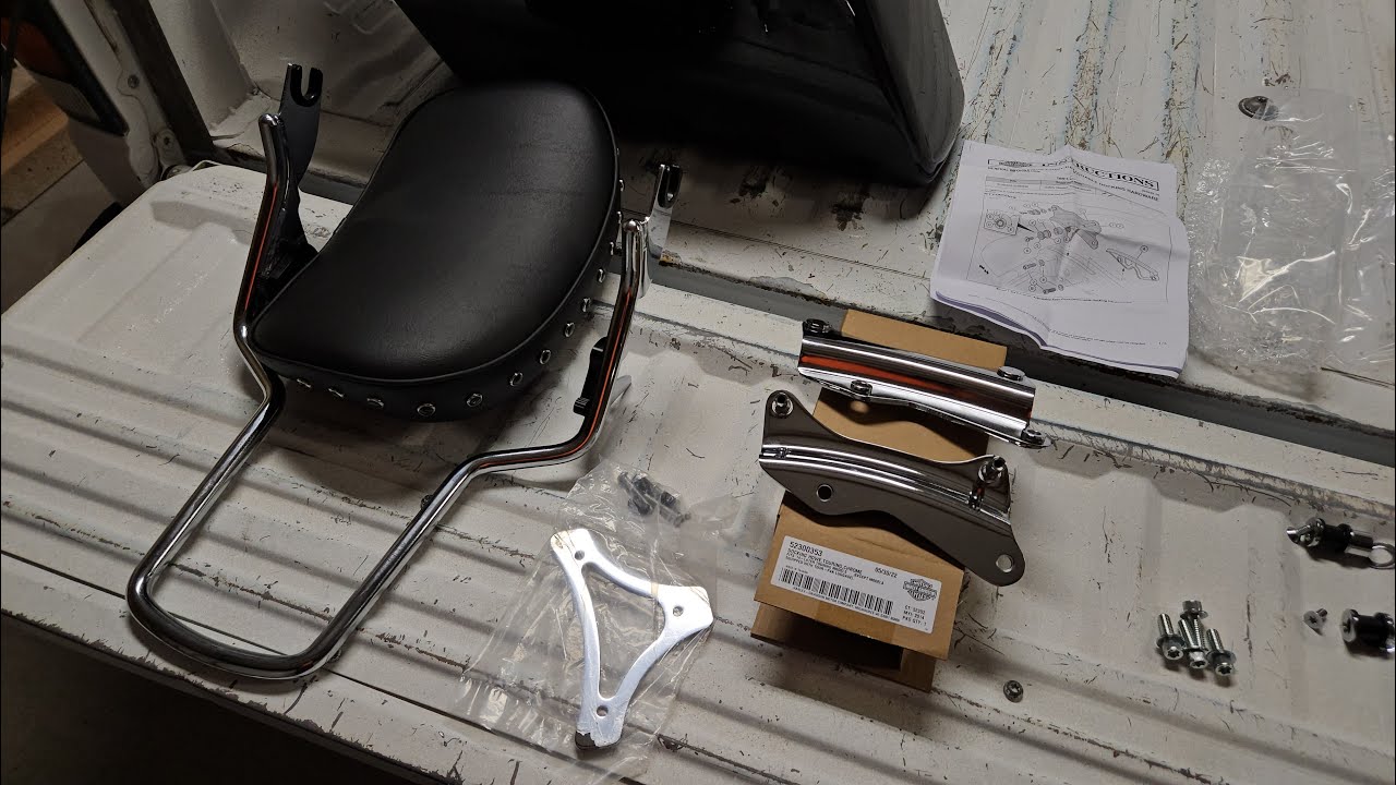 Harley Davidson 4 - Point Docking Hardware Kit and Sissy Bar Install ...