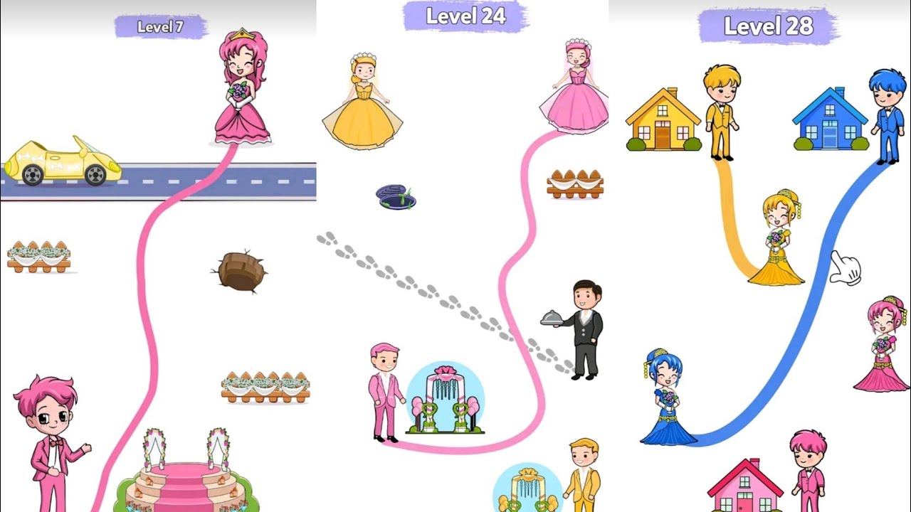 Wedding Rush Draw Puzzle Game All Levels Gameplay Walkthrough Android ...