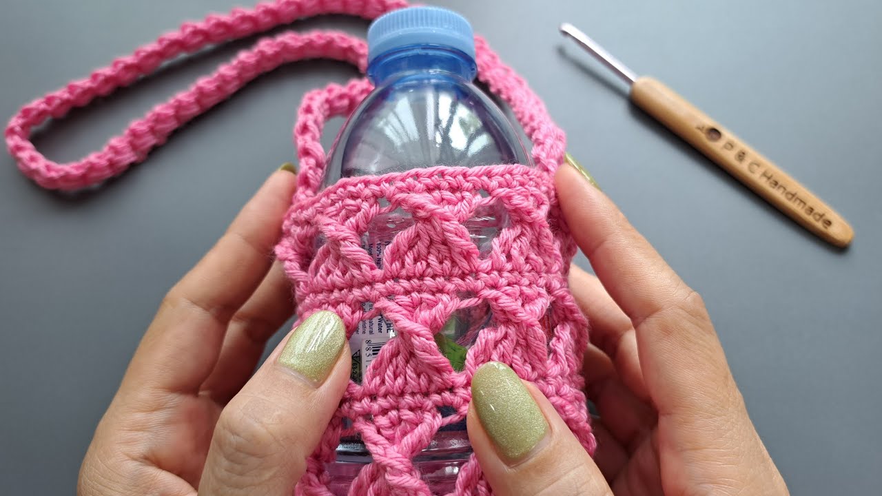 DIY Crochet Bottle Bag Beautiful Pattern - YouTube