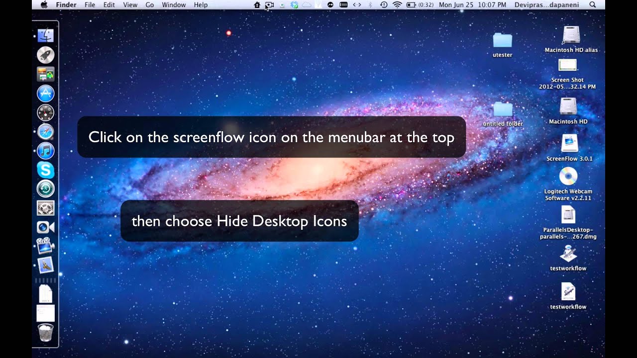 How to hide desktop icons while screen casting - YouTube