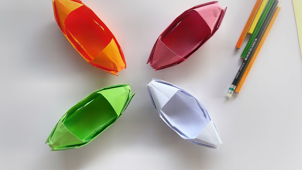 How to Make Origami Boats That Float on Water | បត់ក្រដាសទូក ...