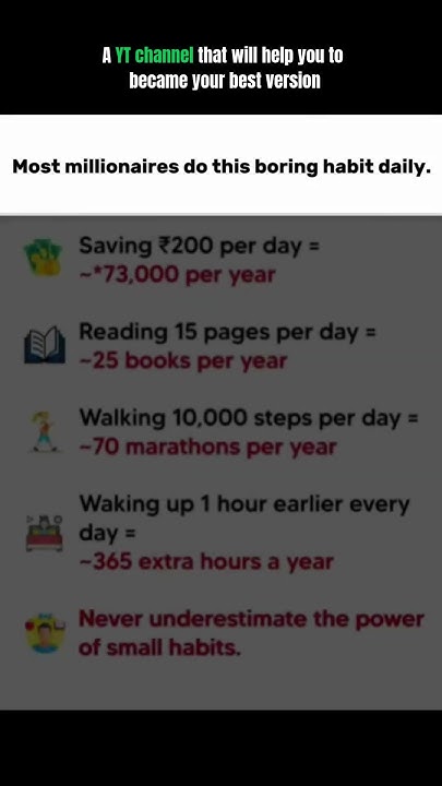 The Secret to Becoming a MILLIONAIRE Is This Simple Habit - YouTube