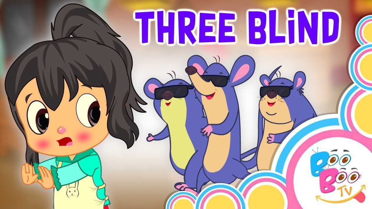 THREE BLIND | English Rhymes | Nursery Rhymes | Animation videos ...