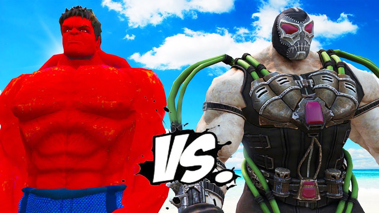 RED HULK vs BANE - Superheroes War - YouTube