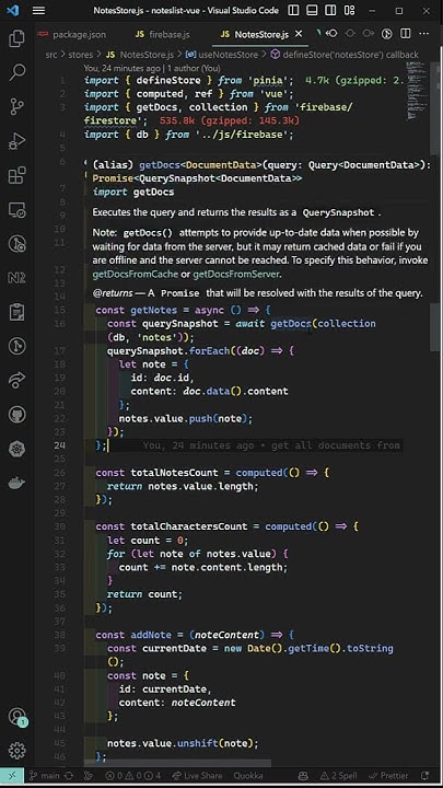 Get all documents from collection using firestore methods #vue composition api - YouTube