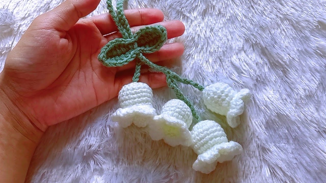 How to crochet lily of the valley - YouTube