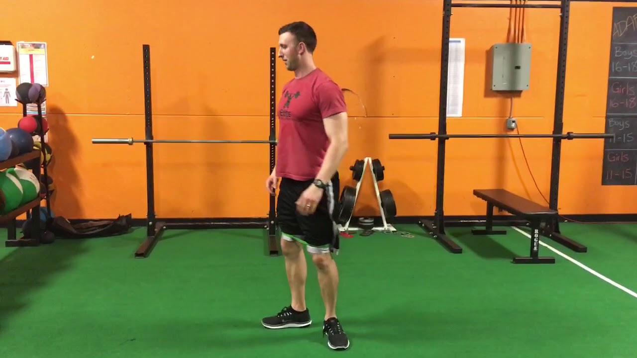 Standing Hip Hinge Abduction with Mini Band - YouTube