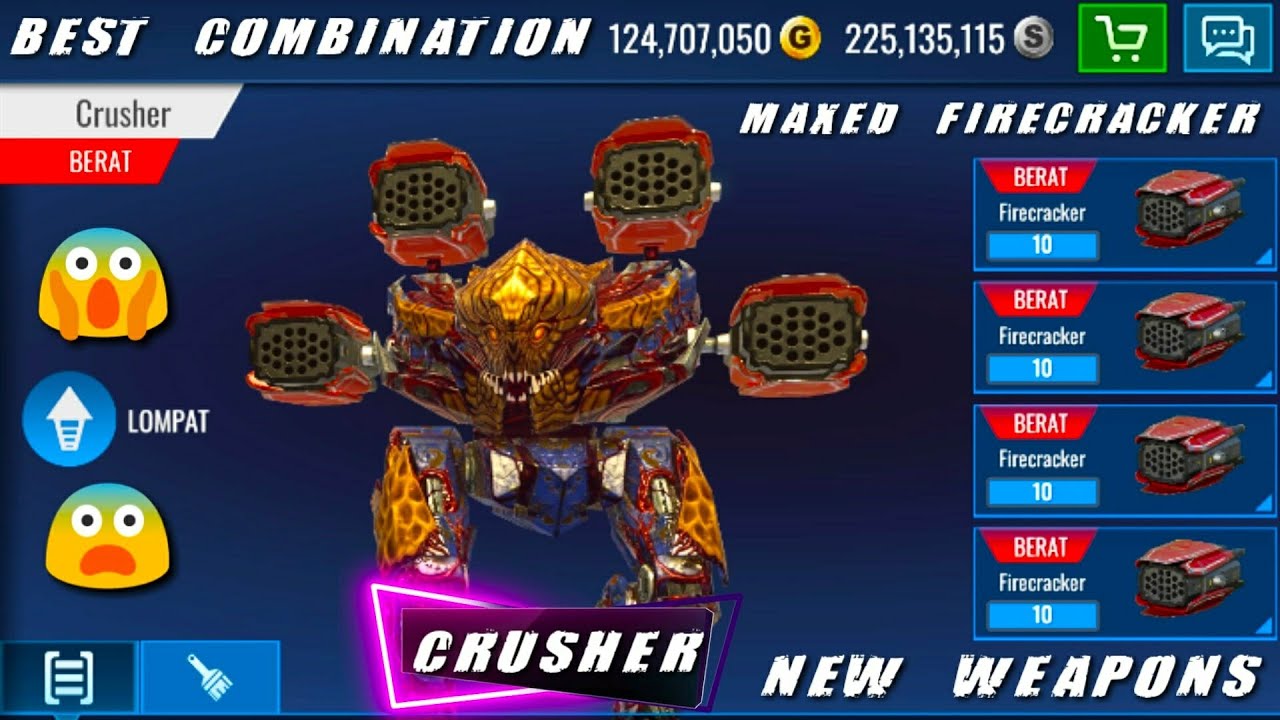 Firecracker Full Powers Full Upgraded With Robots Crusher Mech Wars ...