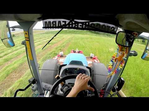 Cab View | New Holland T6050 Power Command + 2X Pöttinger Novacat | Mowing Grass