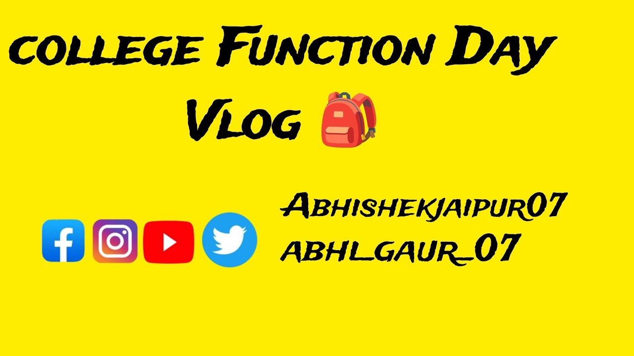 college Function Day vlog - YouTube
