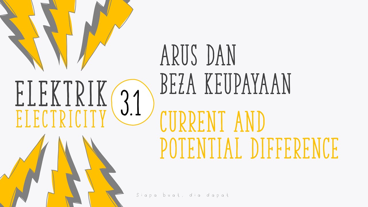 Definisi & rumus I dan V - 2.1: Arus dan beza keupayaan | Elektrik ...