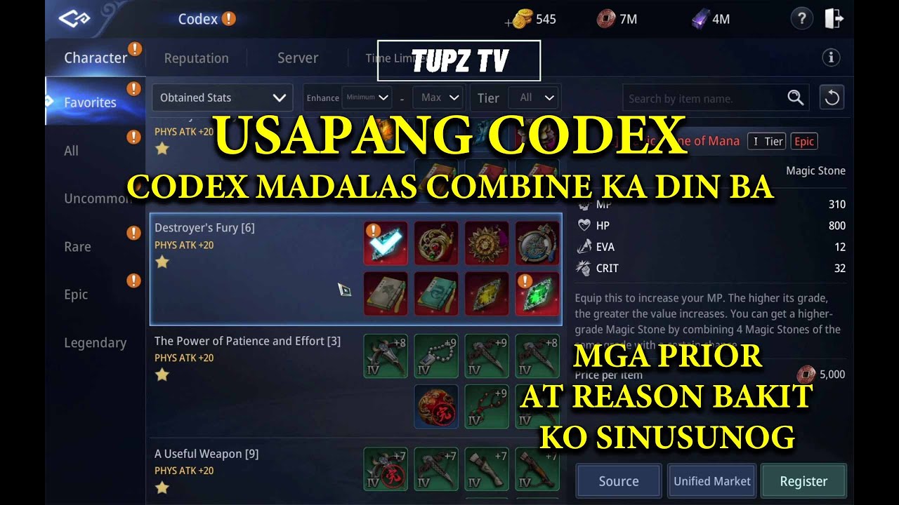 MIR 4 - CODEX IS SAVINGS AND COMBINE IS GUMBLING - YouTube